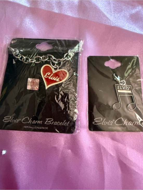 The Unbranded Brand | Jewelry | Elvis Silvertone Heart Charm Bracelet ...